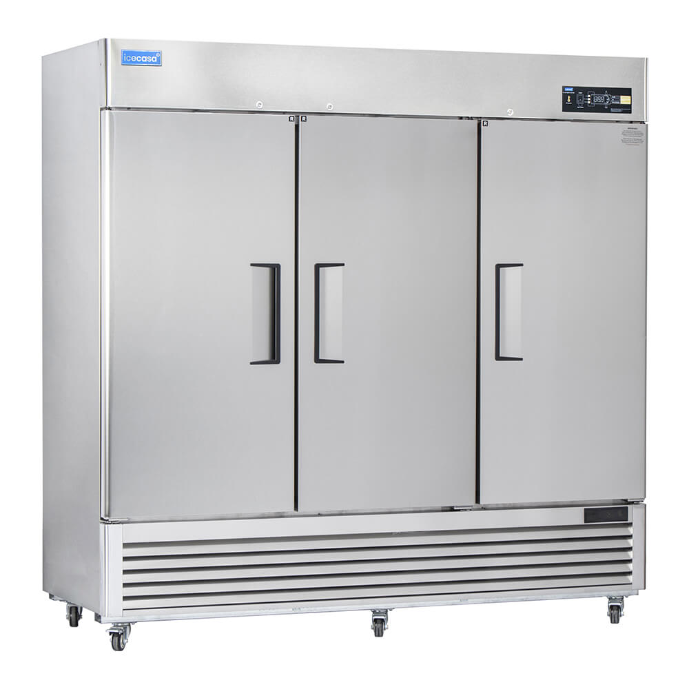 3 Door Commercial Refrigerator, ICECASA 82 Inch Restaurant Commercial