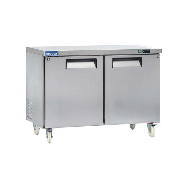 Commercial Undercounter Refrigerator, ICECASA 48 Inch 2 Door Under Cou